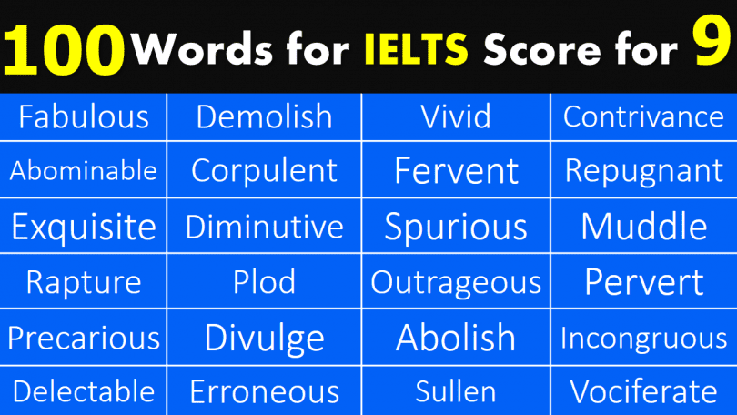 100 Vocabulary Words For IELTS Band Score 9 ILmrary 100 Vocabulary Words For IELTS Band Score 9 ILmrary